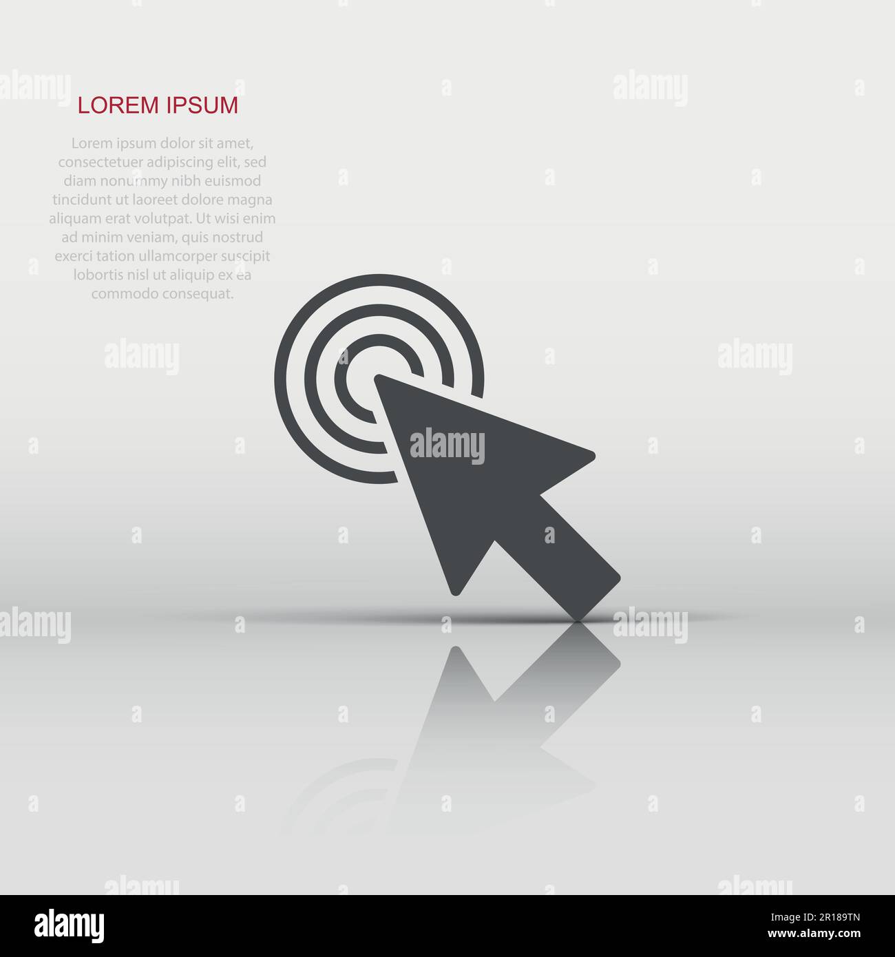 Computer mouse cursor icon in flat style. Arrow cursor vector ...