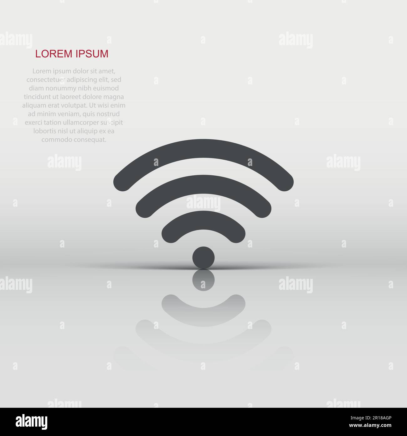 Wifi internet sign icon in flat style. Wi-fi wireless technology vector ...