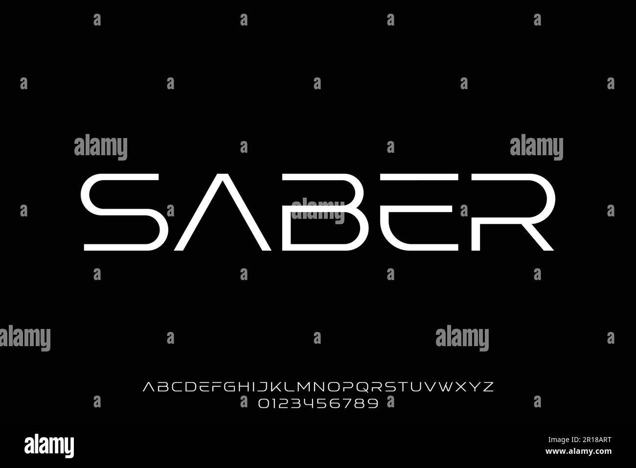 Modern technology display font vector Stock Vector Image & Art - Alamy