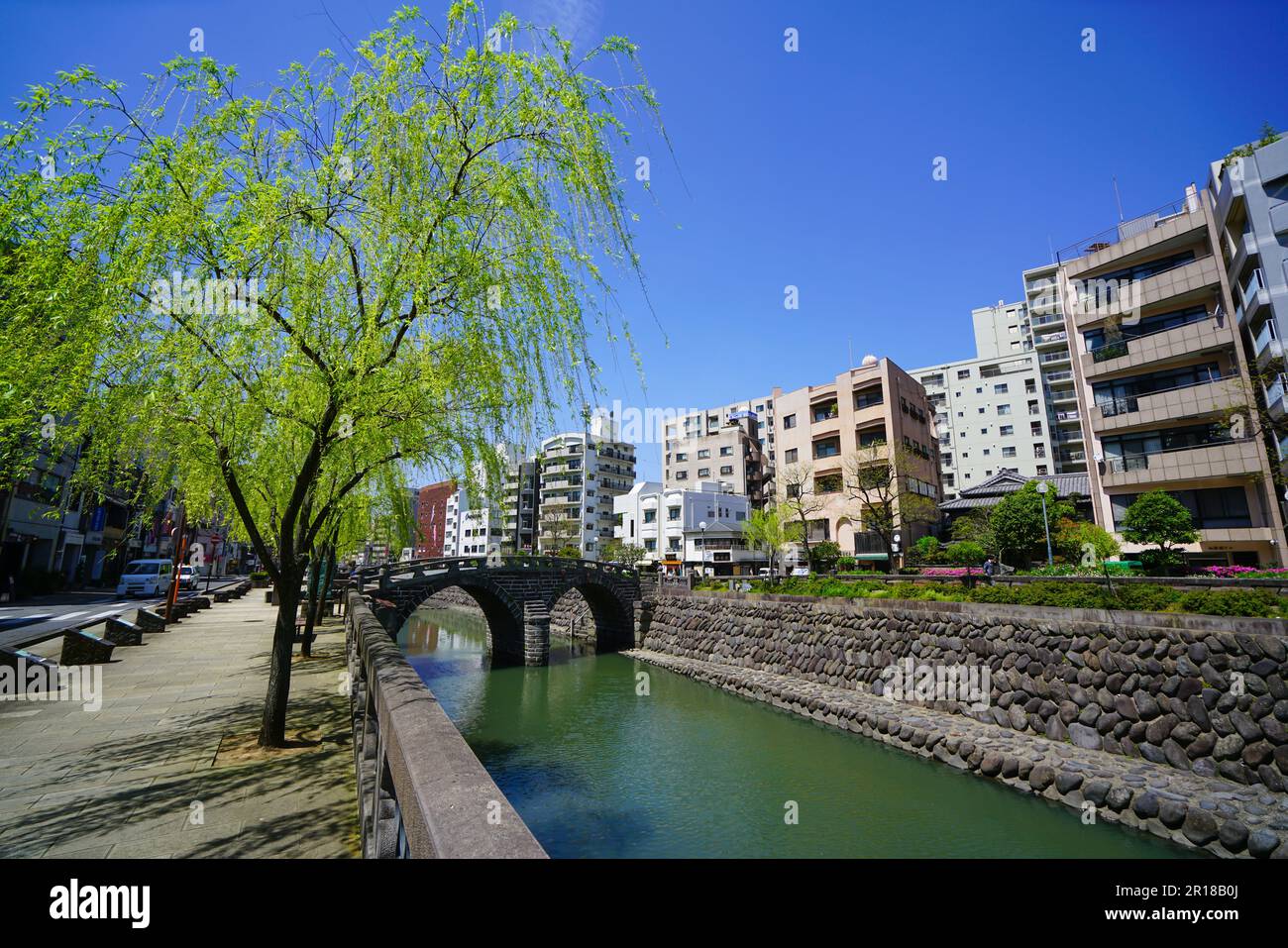 Spectacles Bridge, a famous landmark in Nagasaki, Japan Stock Photo - Alamy