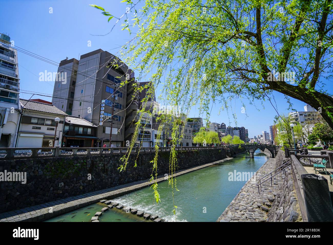 Spectacles Bridge, a famous landmark in Nagasaki, Japan Stock Photo - Alamy