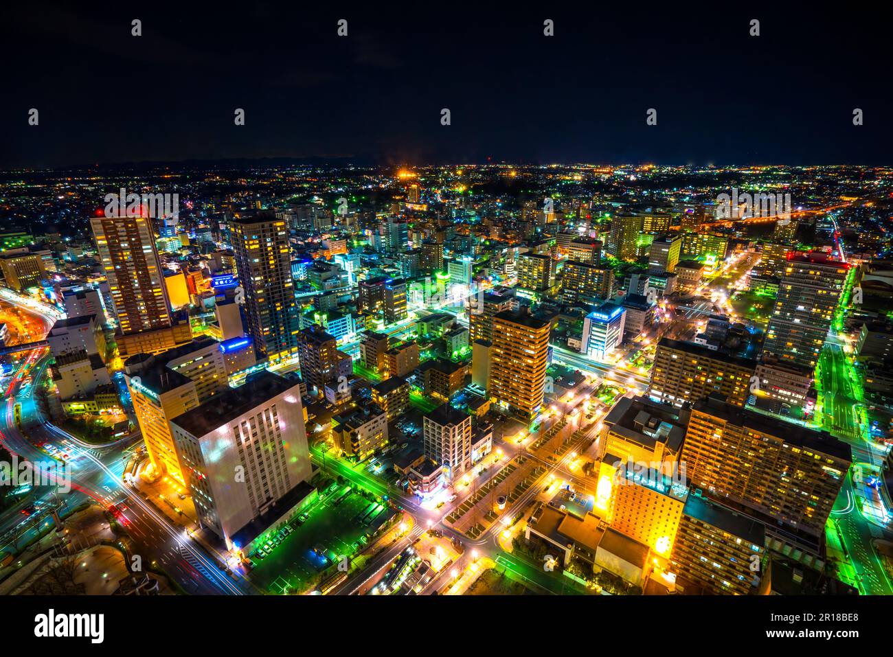 Night View of Hamamatsu City, Shizuoka Prefecture Stock Photo - Alamy