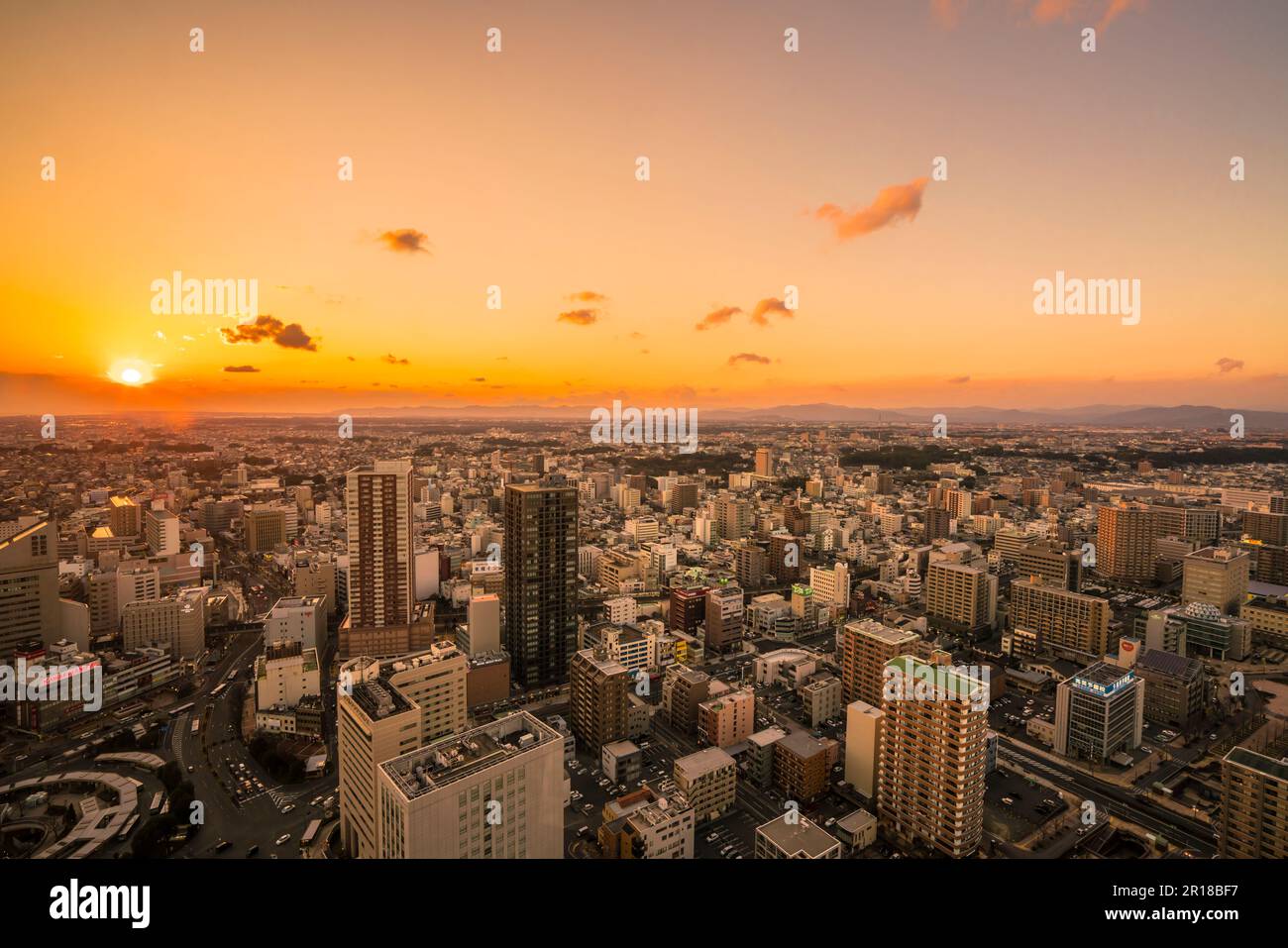 Evening view of Hamamatsu City, Shizuoka Prefecture Stock Photo - Alamy