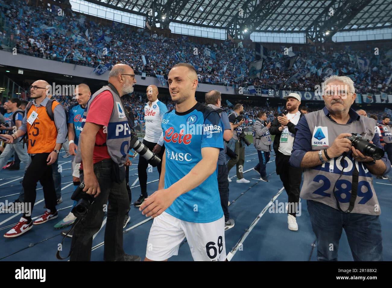 Naples, Italy, 7th May 2023. Stanislav Lobotka of SSC Napoli reacts ...