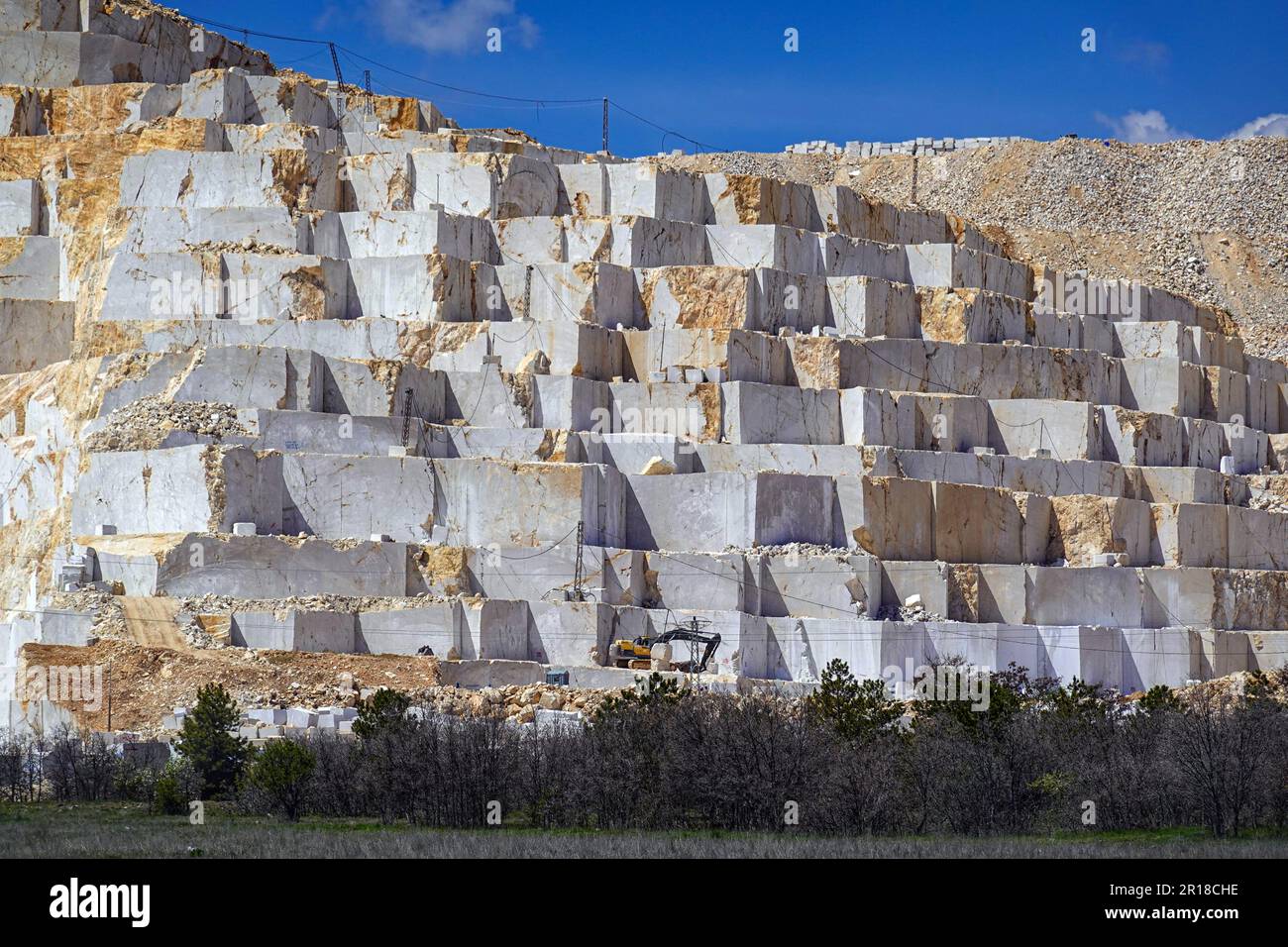 Limestone, marble quarry in Western Turkey, marble, quarry Stock Photo ...