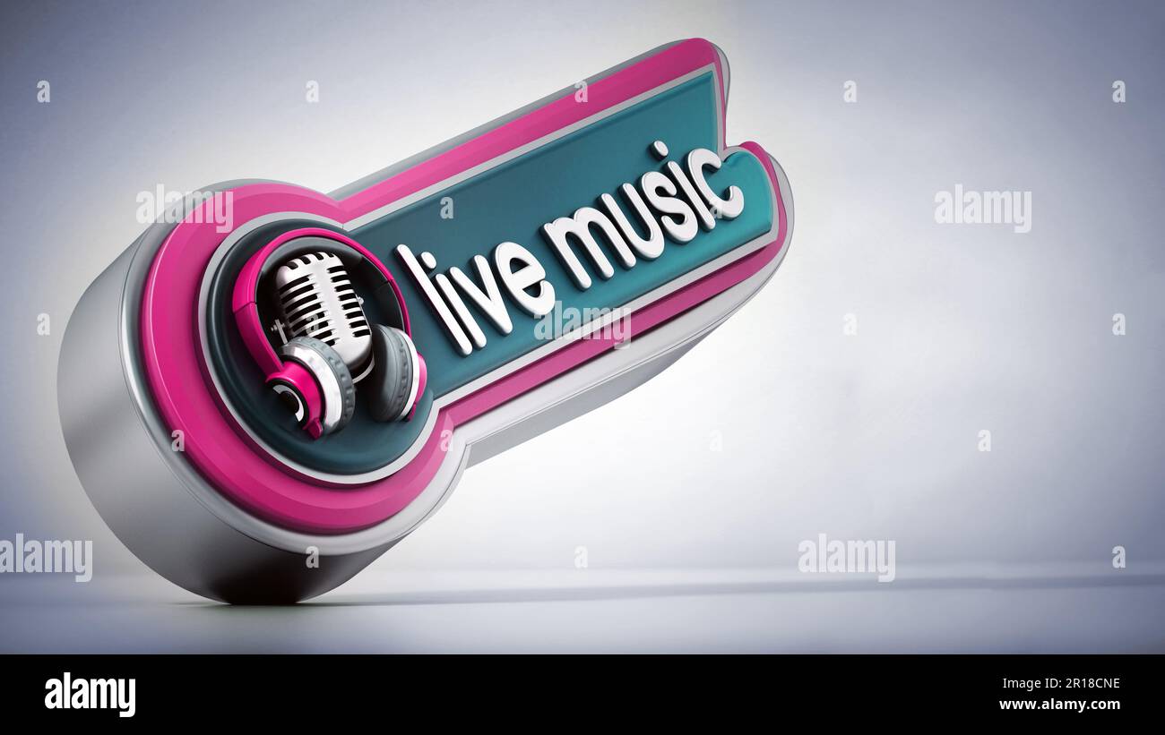 Live band text hi-res stock photography and images - Alamy