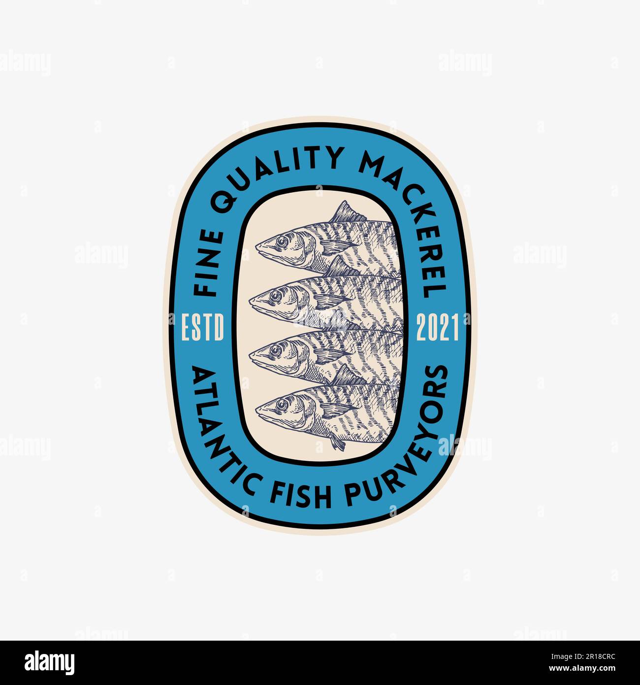 Fine Quality Mackerel Purveyors. Abstract Vector Sign, Symbol, Logo ...