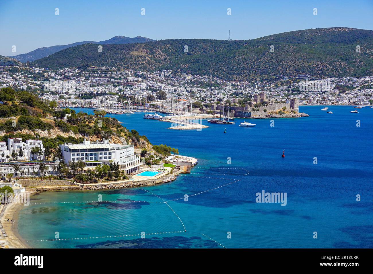 Bodrum Castle, Sunny weather at Bodrum, holiday destination, Turkey ...