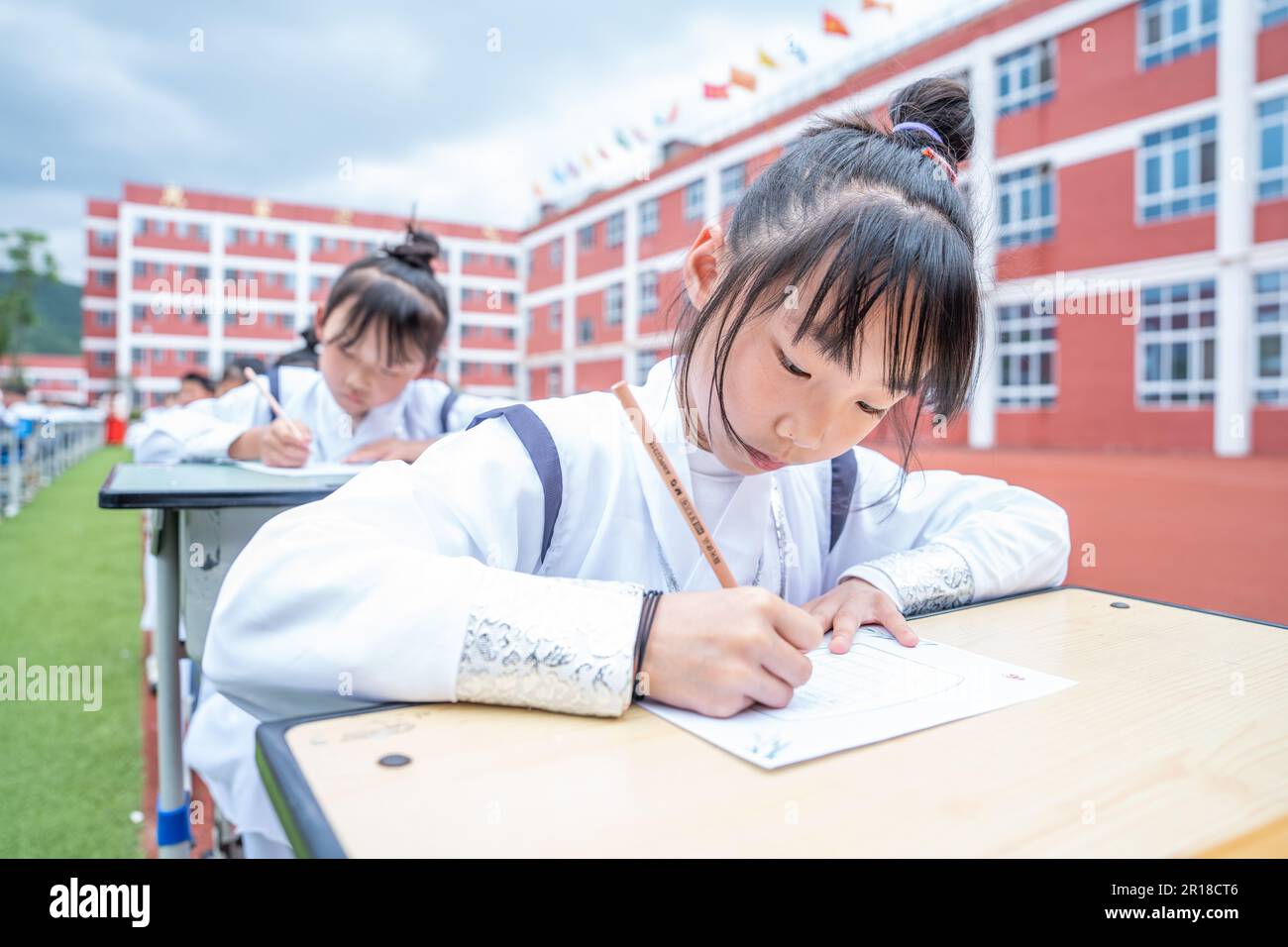 BIJIE, CHINA - MAY 12, 2023 - Students participate in an activity to ...