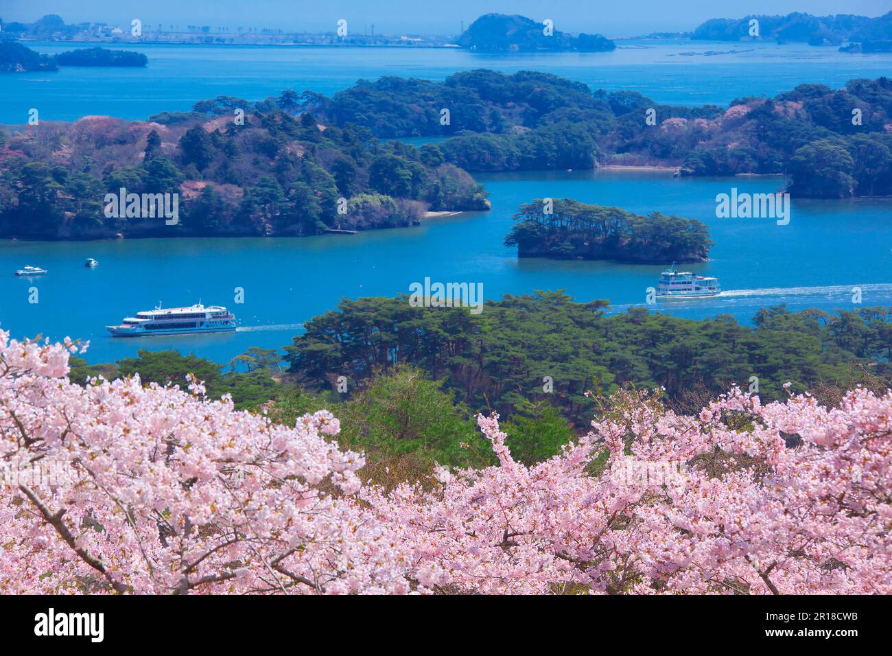 Matsushima and cherry of Matsy park of Saigyo Modoshi Stock Photo - Alamy