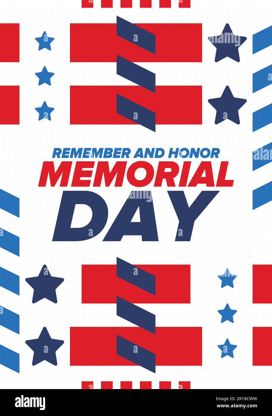 Memorial Day in United States. Remember and Honor. Federal holiday for ...