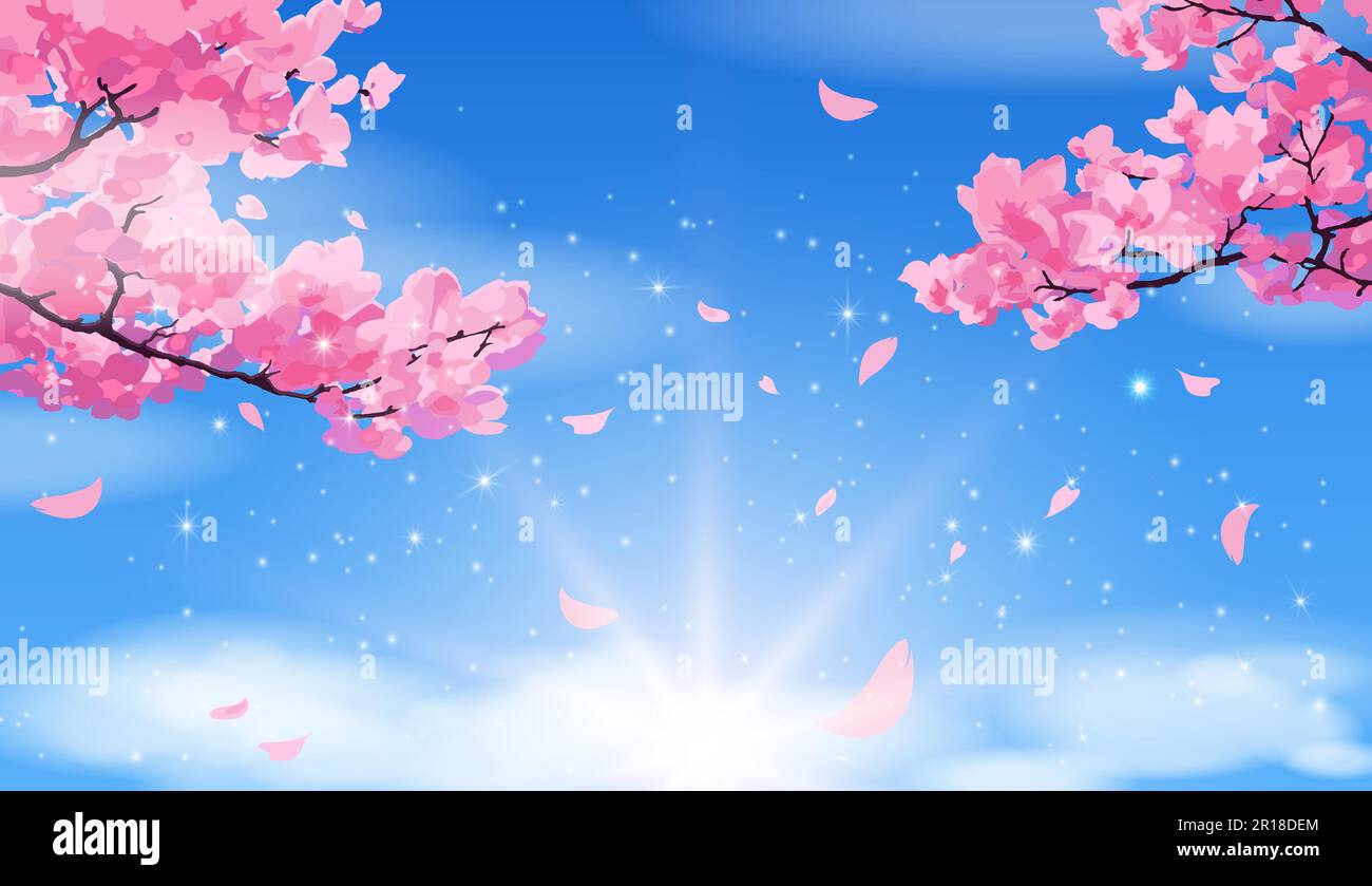 Anime Cherry Blossom Tree Background