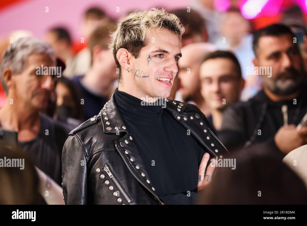 Achille Lauro attends EICMA 2022 at Rho Fiera Milano on November 13 ...