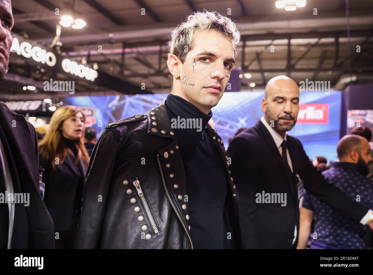 Achille Lauro attends EICMA 2022 at Rho Fiera Milano on November 13 ...