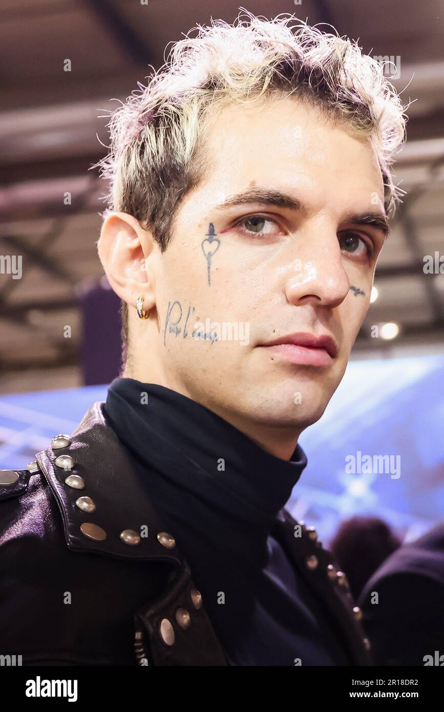 Achille Lauro attends EICMA 2022 at Rho Fiera Milano on November 13 ...