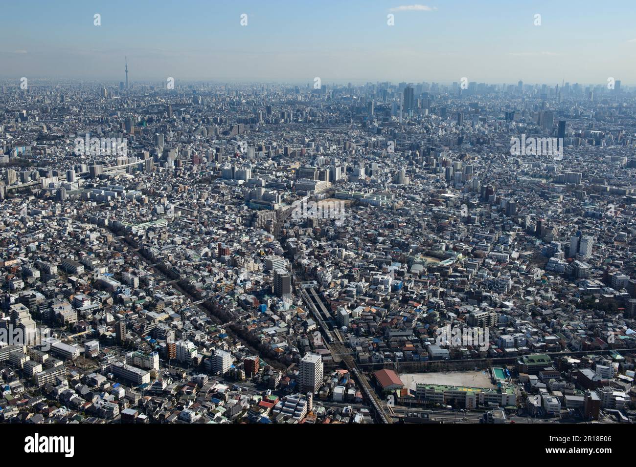 Naka Itabashi station aerial shot from the Northwest Ikebukuro ...