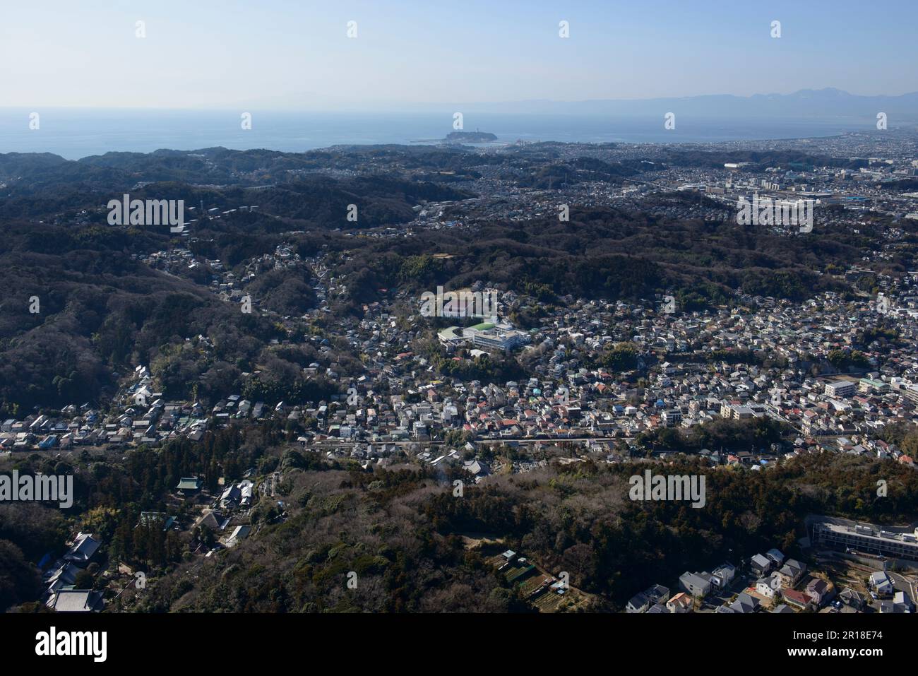 Aerial view of kamakura city hi-res stock photography and images - Alamy