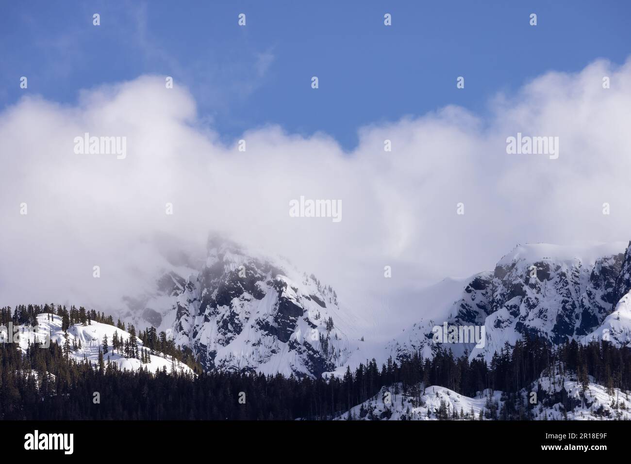 Sky Pilot Mountain covered in Snow. Canadian Landscape Nature ...