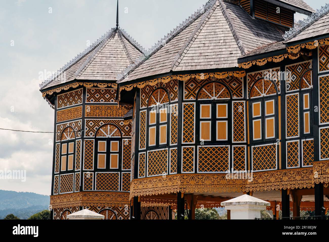 The Royal Museum palace in the royal town Kuala Kangsar,a traditional ...