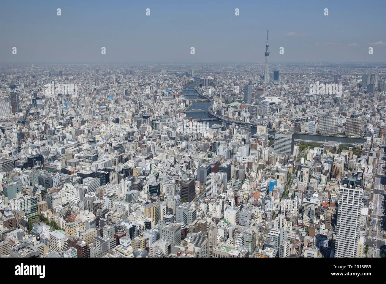 Aerial shot of Ningyo-Cho station from the southwest side towards the ...