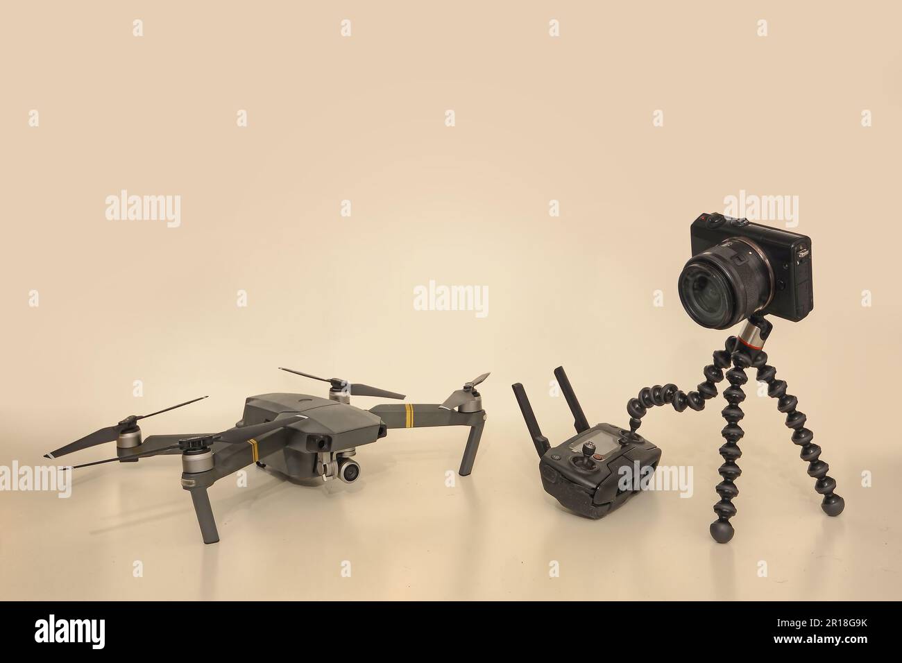 A photo of a camera flying a drone Stock Photo - Alamy