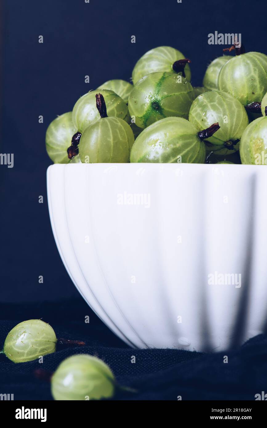 Gooseberry Harvest, a crop of ripe gooseberries. Fresh gooseberries ...