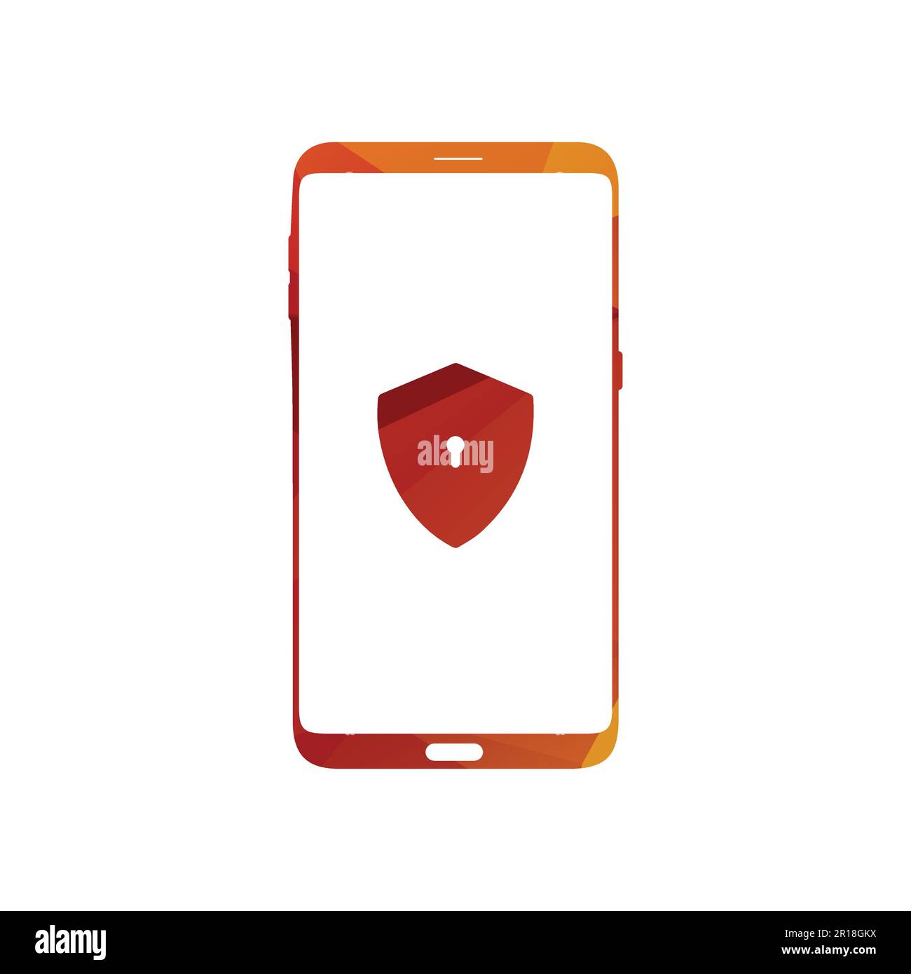 Smart phone logo design. mobile vector illustration with Security icon ...