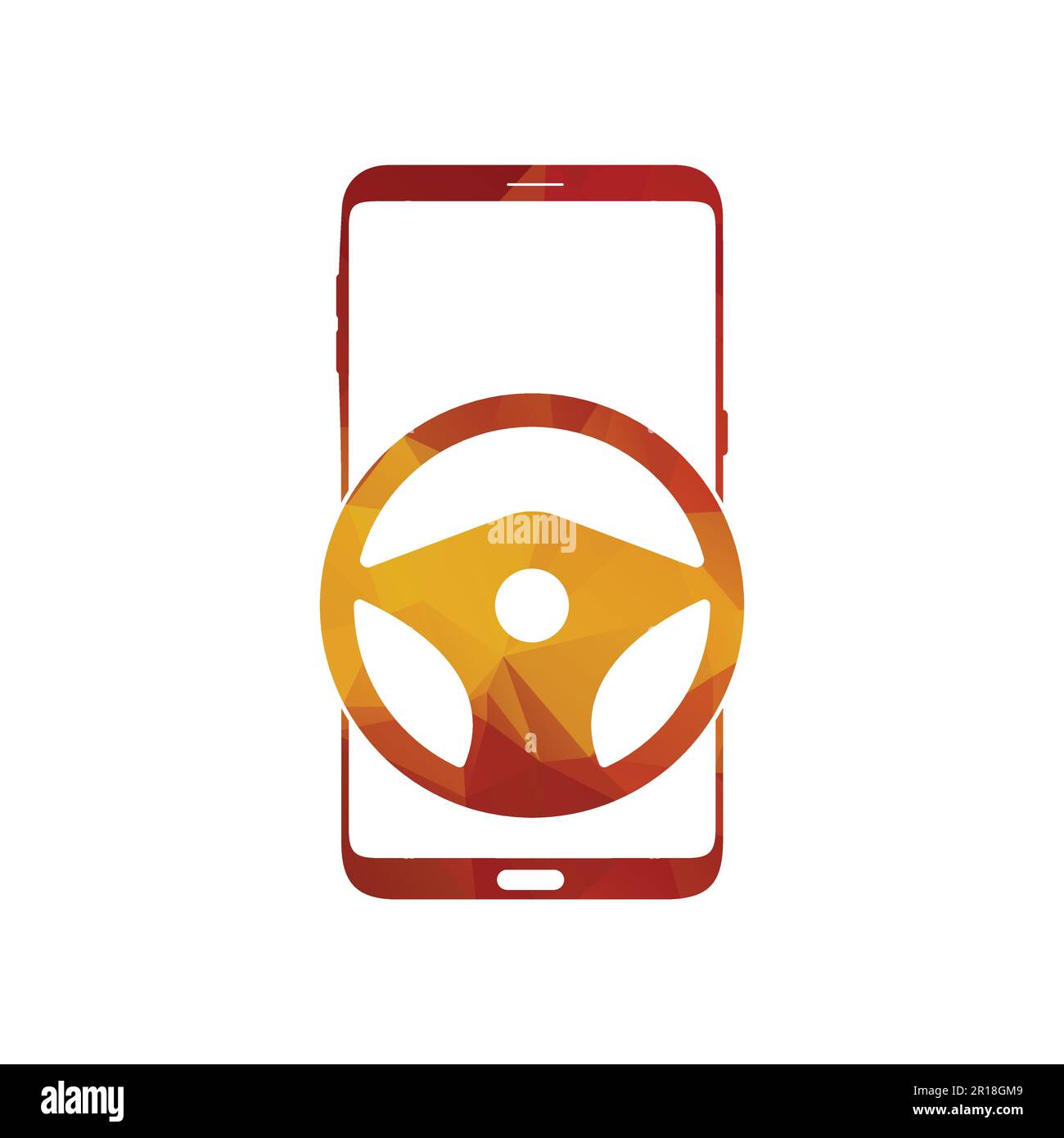 Smart phone logo design. mobile vector illustration with racing car ...