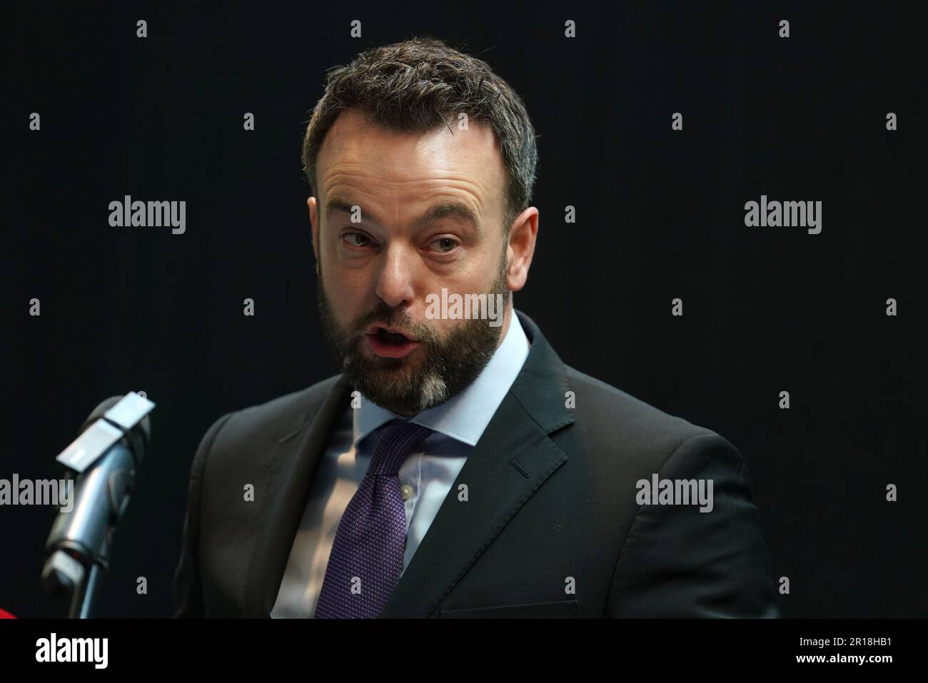 SDLP leader Colum Eastwood speaking during the party's local government ...