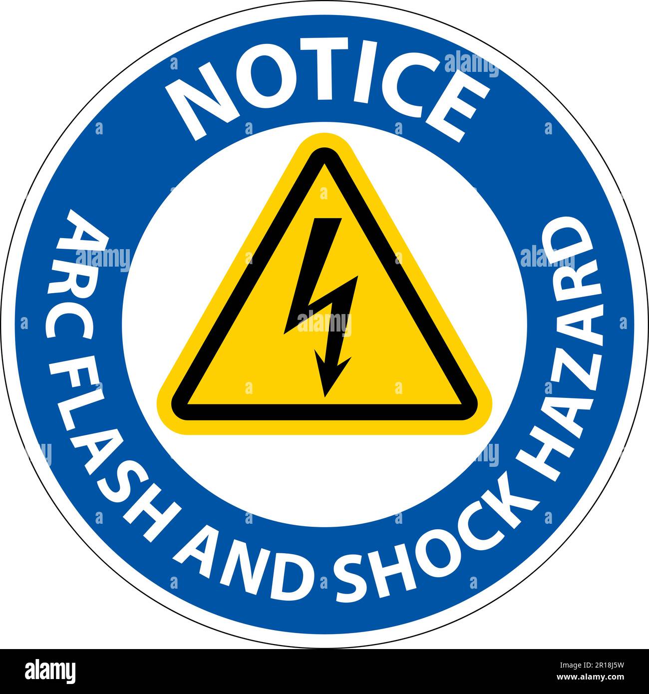 Notice Floor Sign Arc Flash And Shock Hazard Stock Vector Image & Art ...
