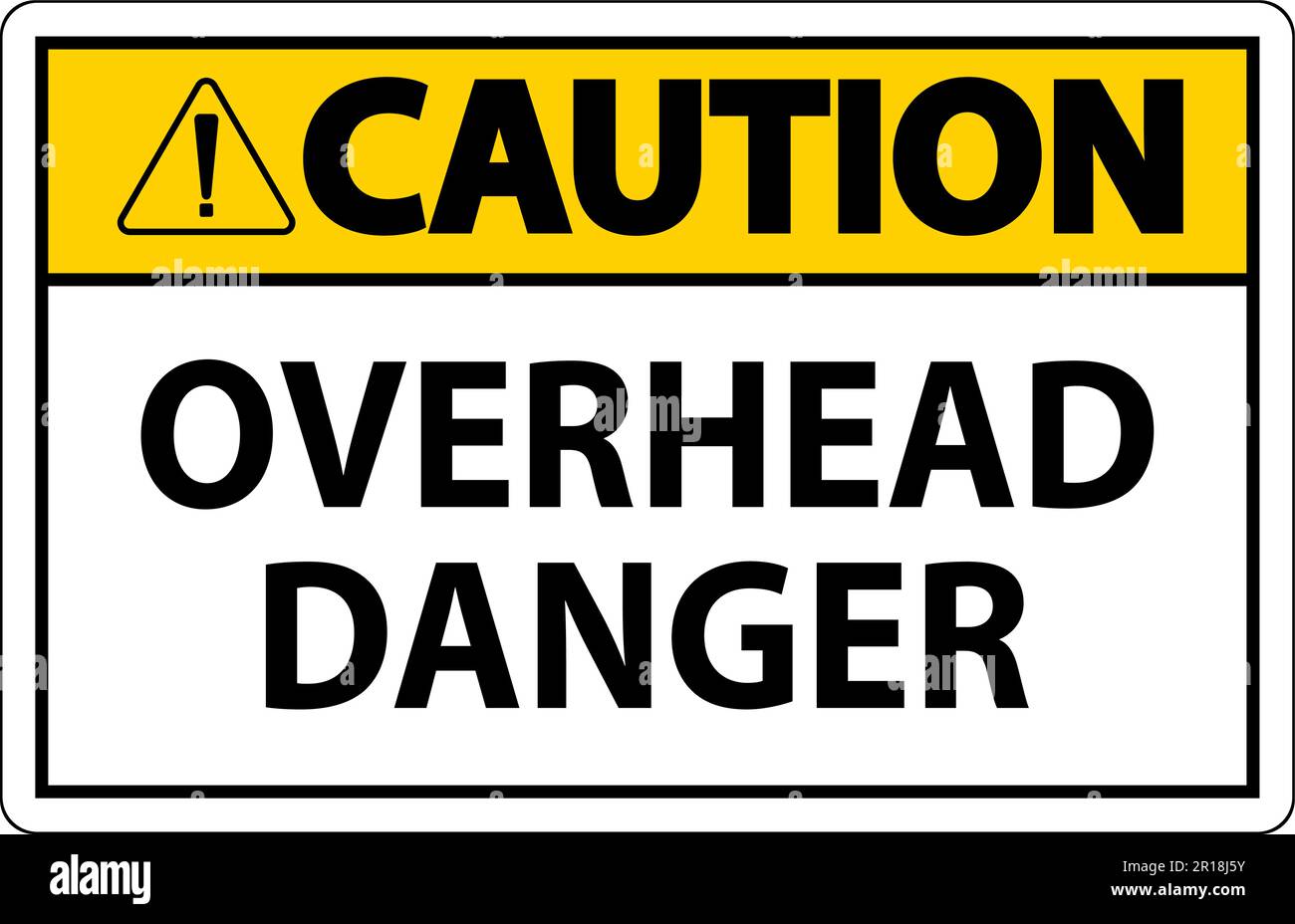 Symbol Caution Sign Overhead Danger Stock Vector Image & Art - Alamy