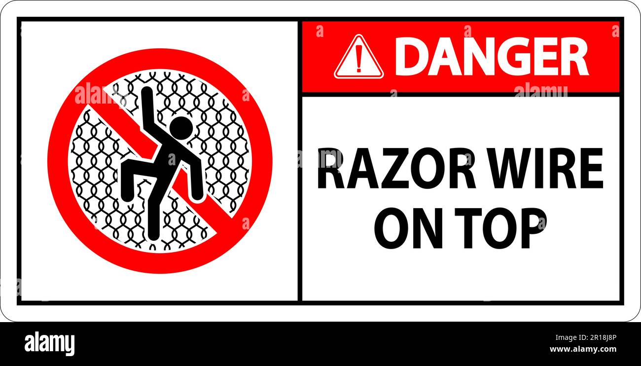 Security razor wire on Stock Vector Images - Alamy