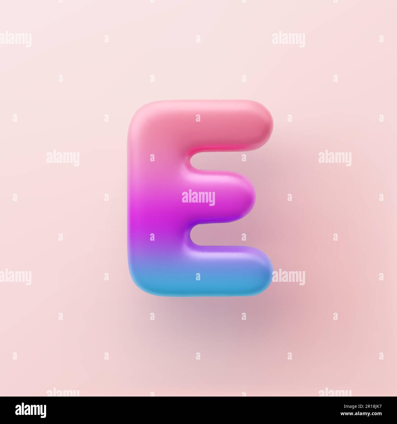 3D Colorful Gradient letter E on a light background Stock Vector Image ...