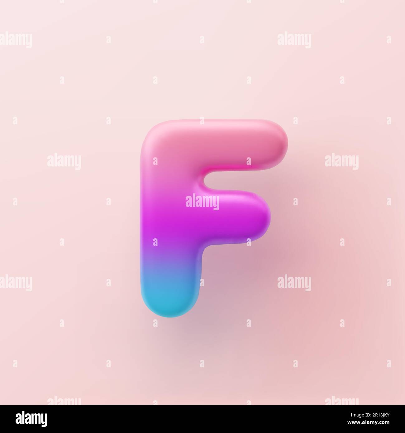 3D Colorful Gradient letter F on a light background Stock Vector Image ...