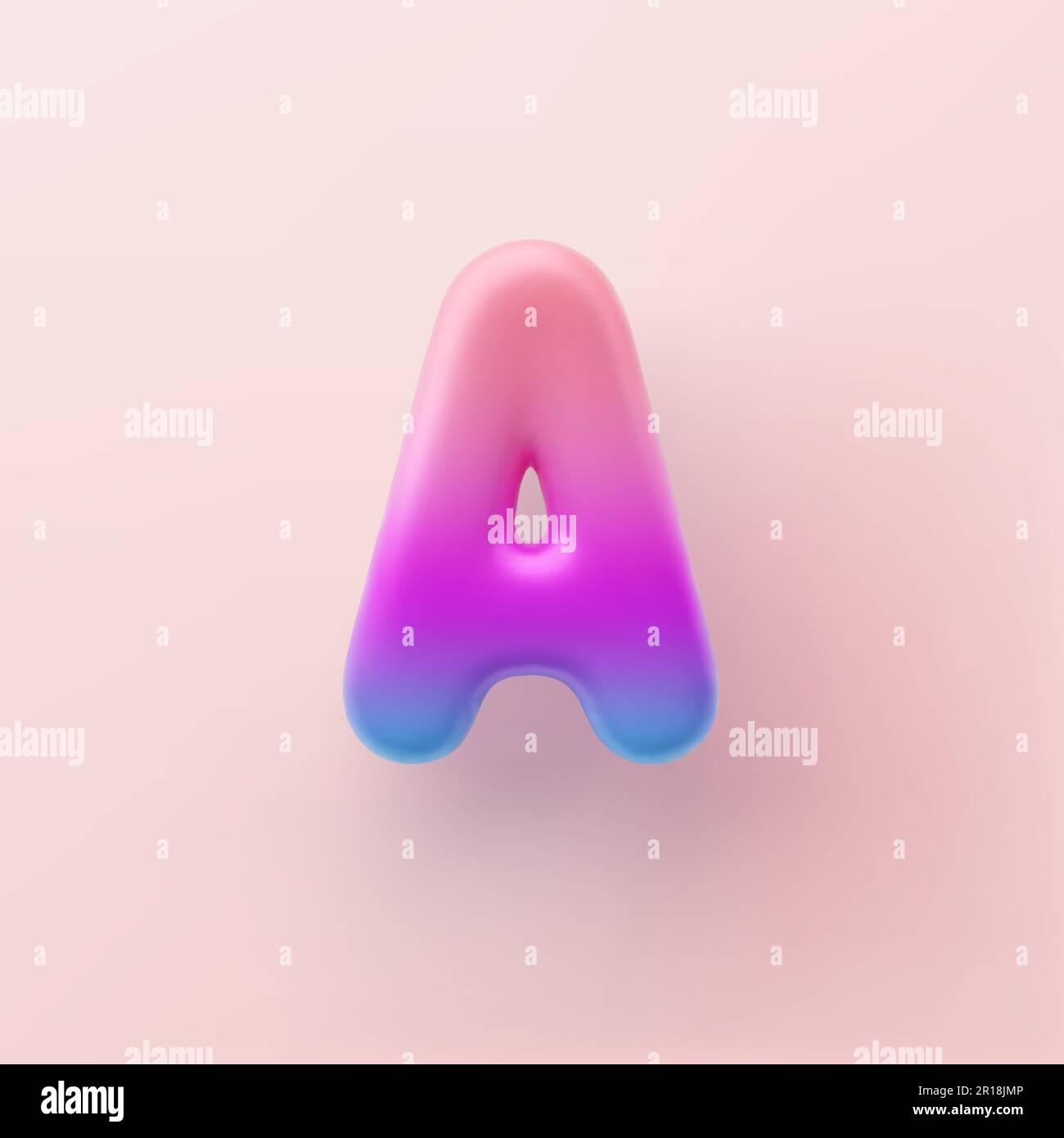 3D Colorful Gradient letter A on a light background Stock Vector Image ...