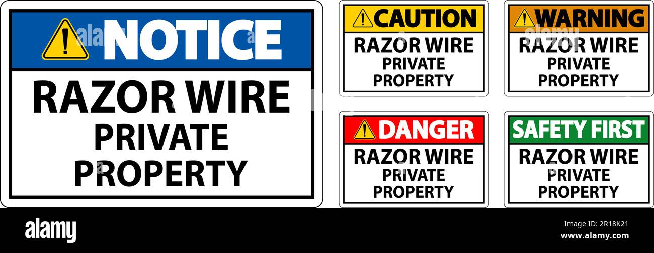 Razor wire gate Stock Vector Images - Alamy