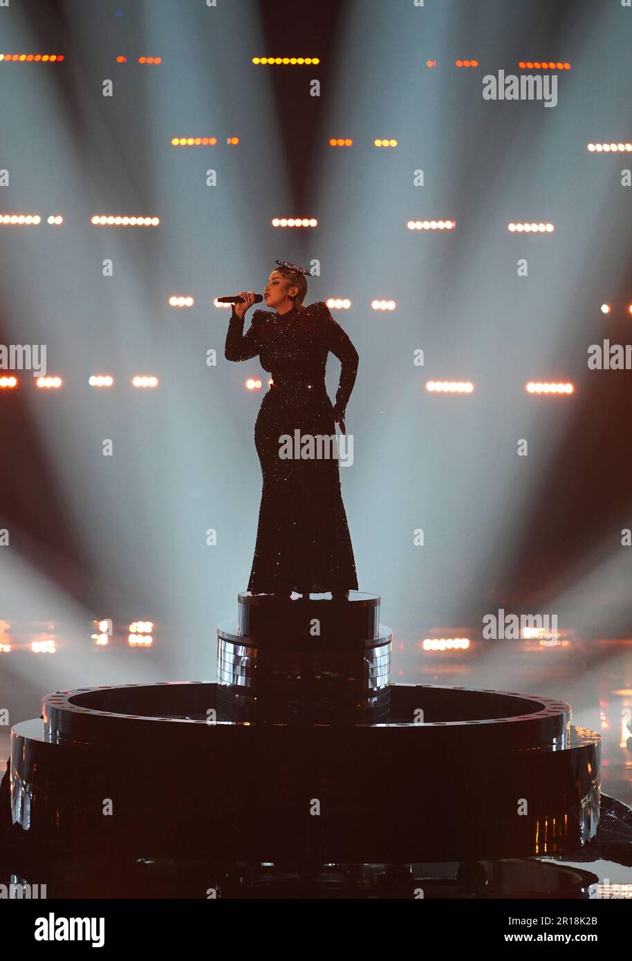 France entrant La Zarra during the dress rehearsal for the Eurovision ...