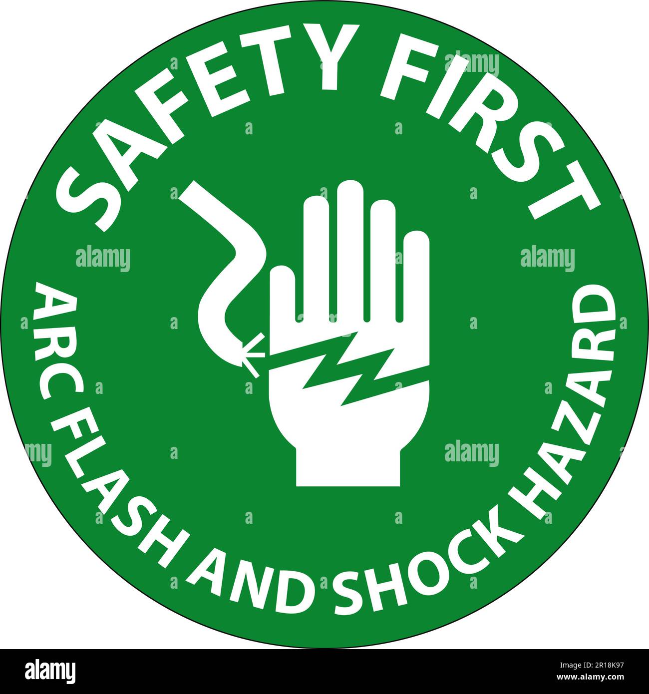 Safety First Floor Sign Arc Flash And Shock Hazard Stock Vector Image ...