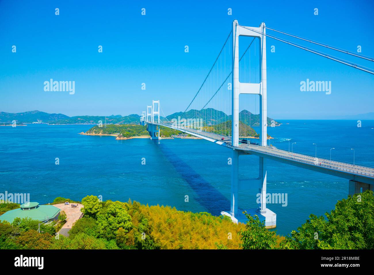 Kurushimakaikyo bridge, part of Shimanami Kaido expressway Stock Photo ...
