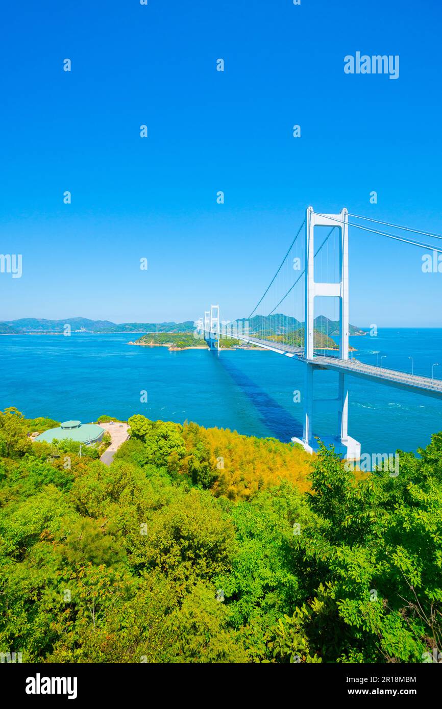 Kurushimakaikyo bridge, part of Shimanami Kaido expressway Stock Photo ...