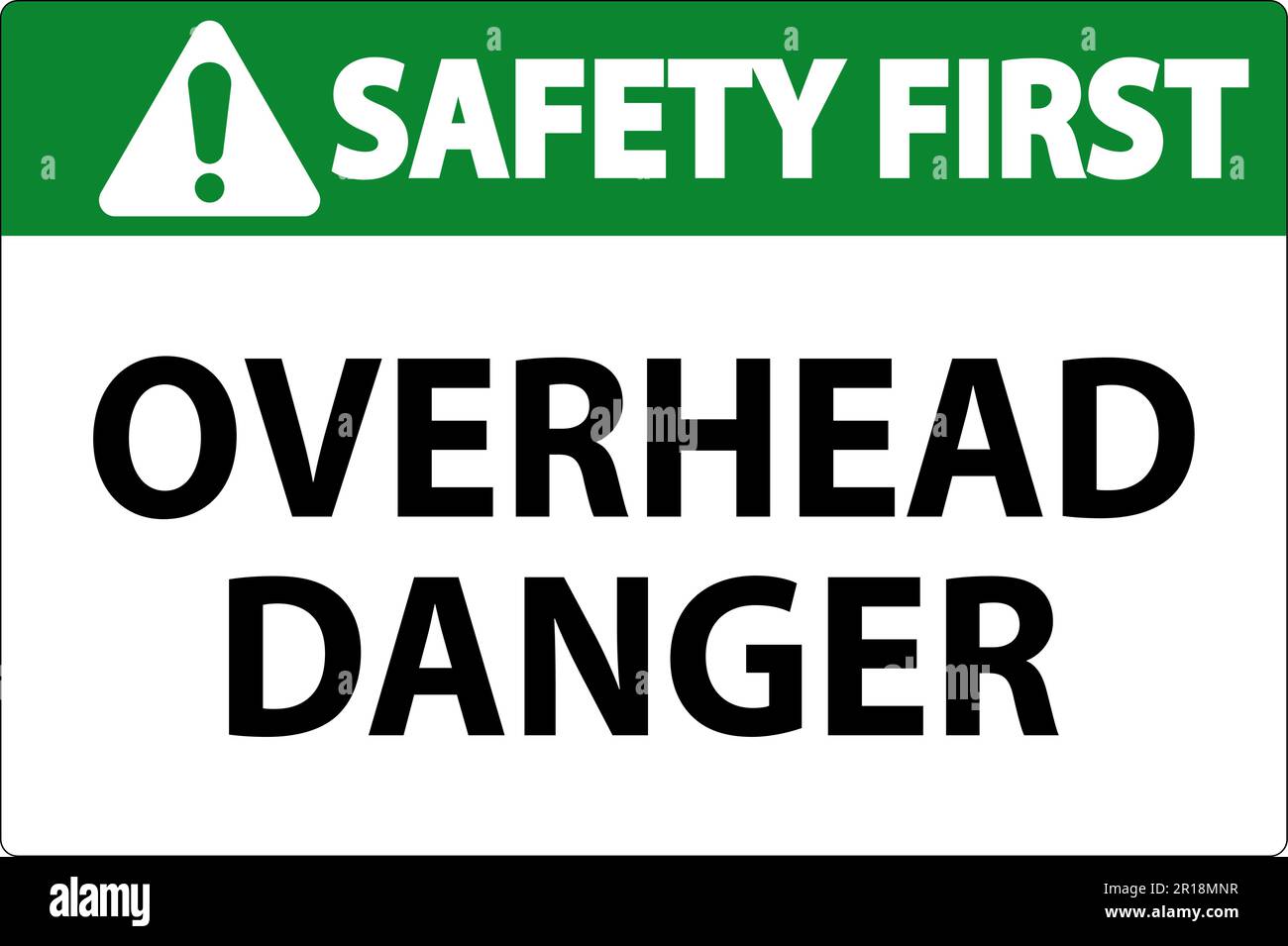 Symbol Safety First Sign Overhead Danger Stock Vector Image & Art - Alamy