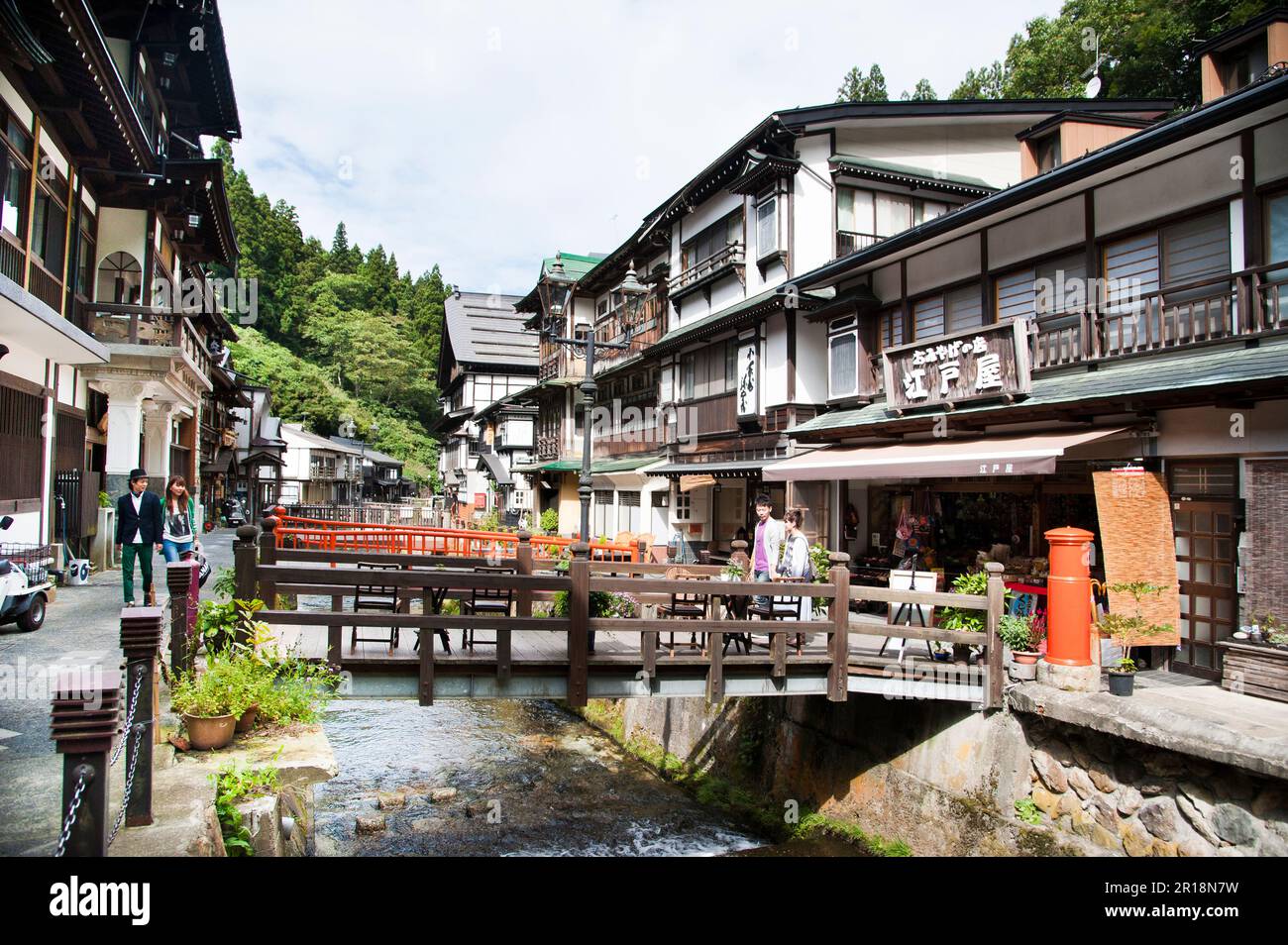 Ginzan Onsen hot spring Stock Photo - Alamy