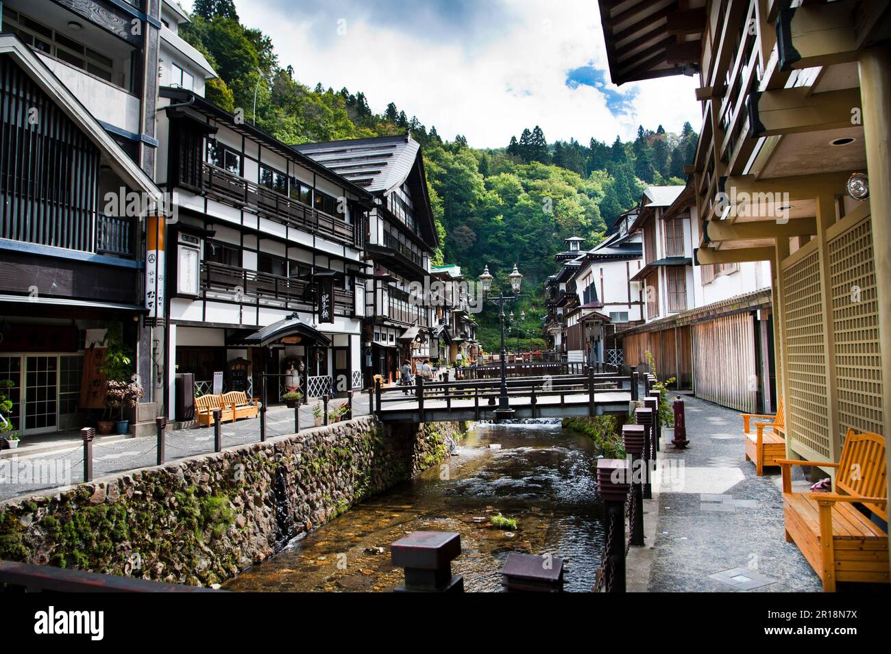 Ginzan Onsen hot spring Stock Photo - Alamy