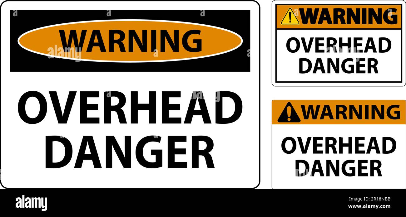 Symbol Warning Sign Overhead Danger Stock Vector Image & Art - Alamy