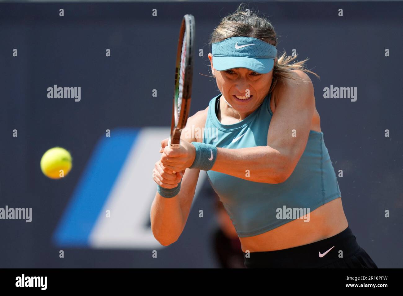 Spain's Paula Badosa returns the ball to Tunisia's Ons Jabeur during ...
