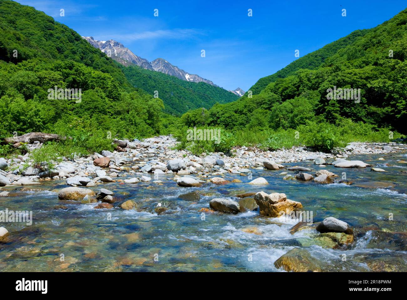 Tanigawa in spring and Yubiso River Stock Photo - Alamy