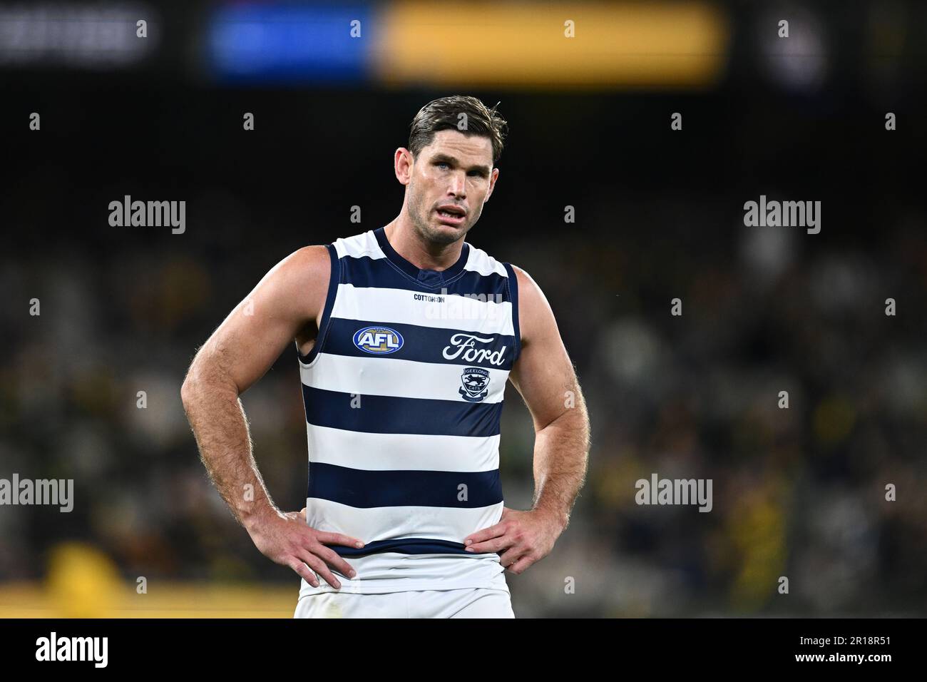 Tom Hawkins of Geelong during the AFL Round 9 match between the ...