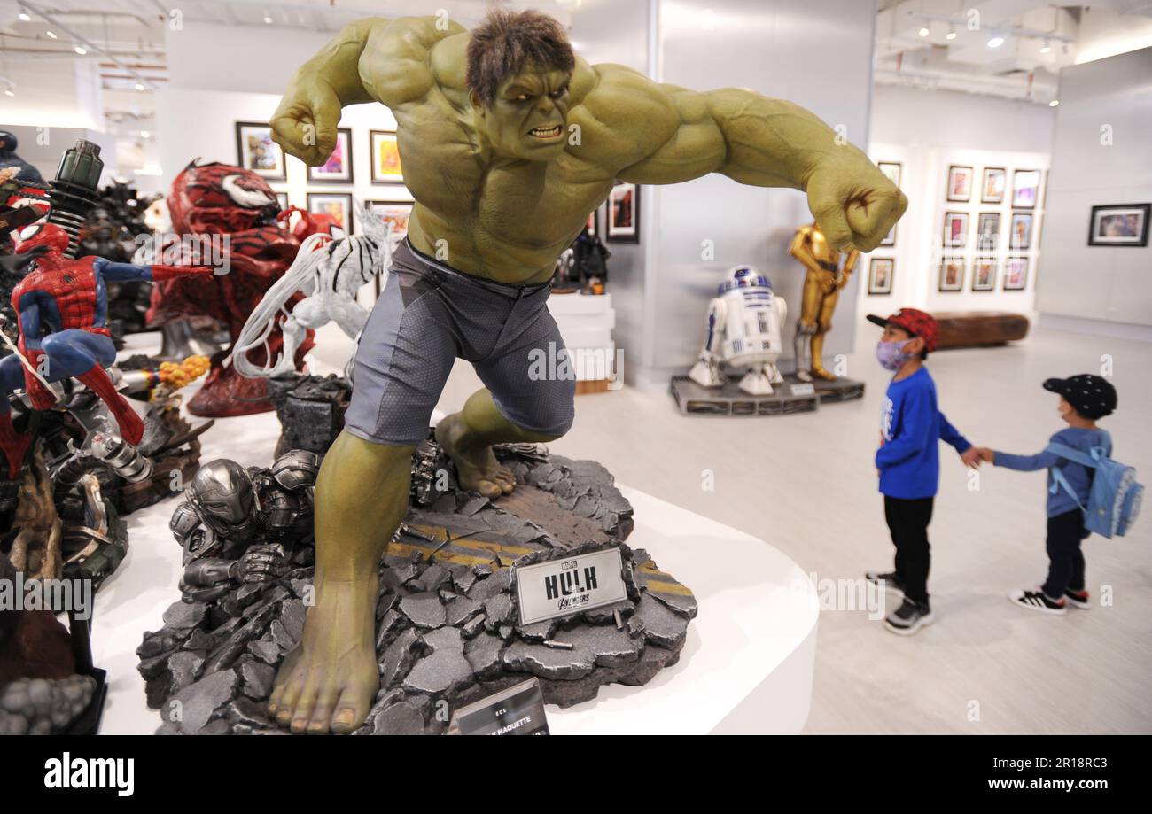 May 12 2023 Kuningan Jakarta Indonesia Hundreds of action figures from various characters entitled Statues 4 Heroes Gallery were exhibited at Lotte Avenue Mall Jakarta on May 12 2023. The Statues 4