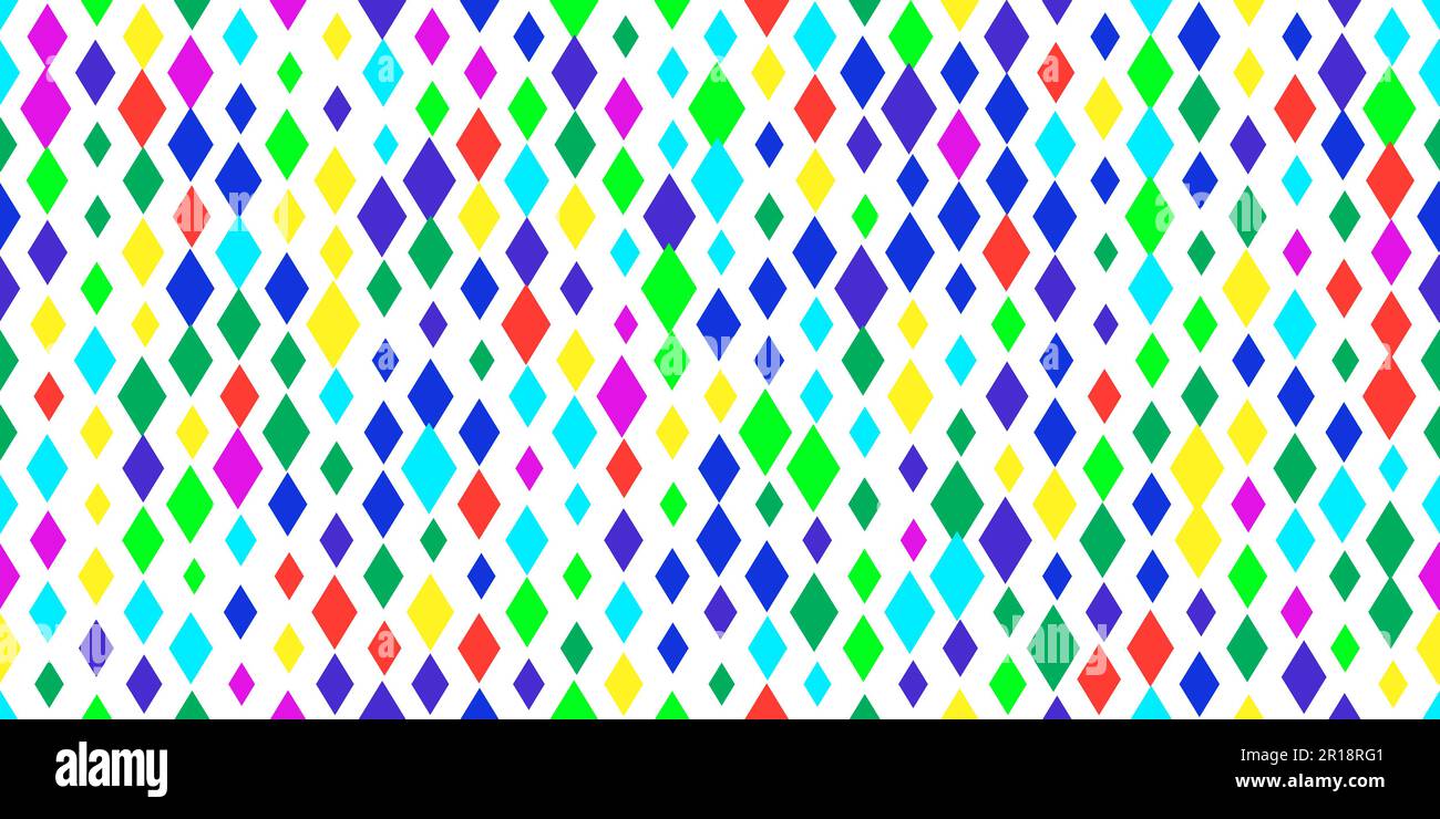 Harlequin bright multicolor uneven seamless pattern. Argyle classic ...