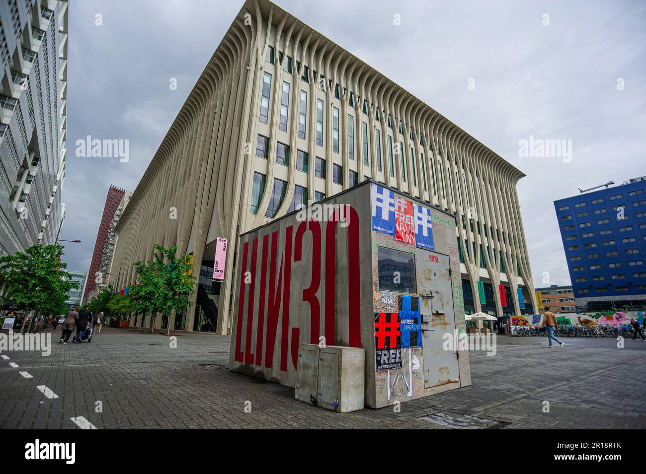 The Hague, Netherlands. 11th May 2023. Replica of prison cell of Putin ...